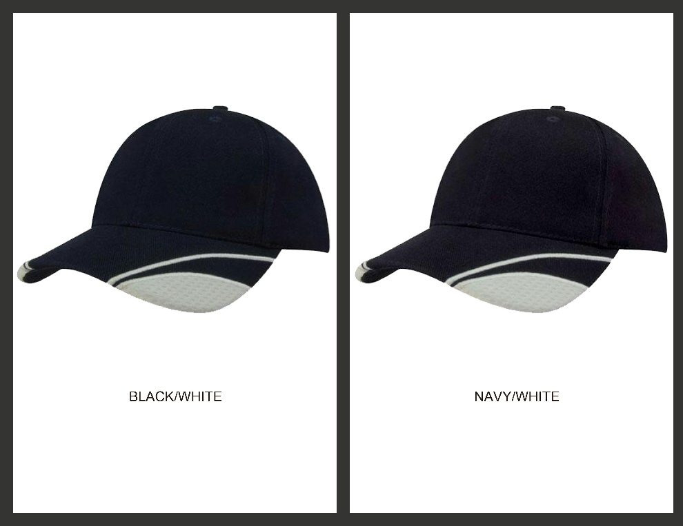 BRUSHED HEAVY COTTON WITH MESH INSERTS ON PEAK | Brandelle